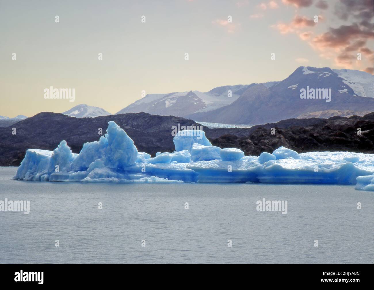Patagonia Argentina, Iceberg in the Argentino Lake (scanned from ...