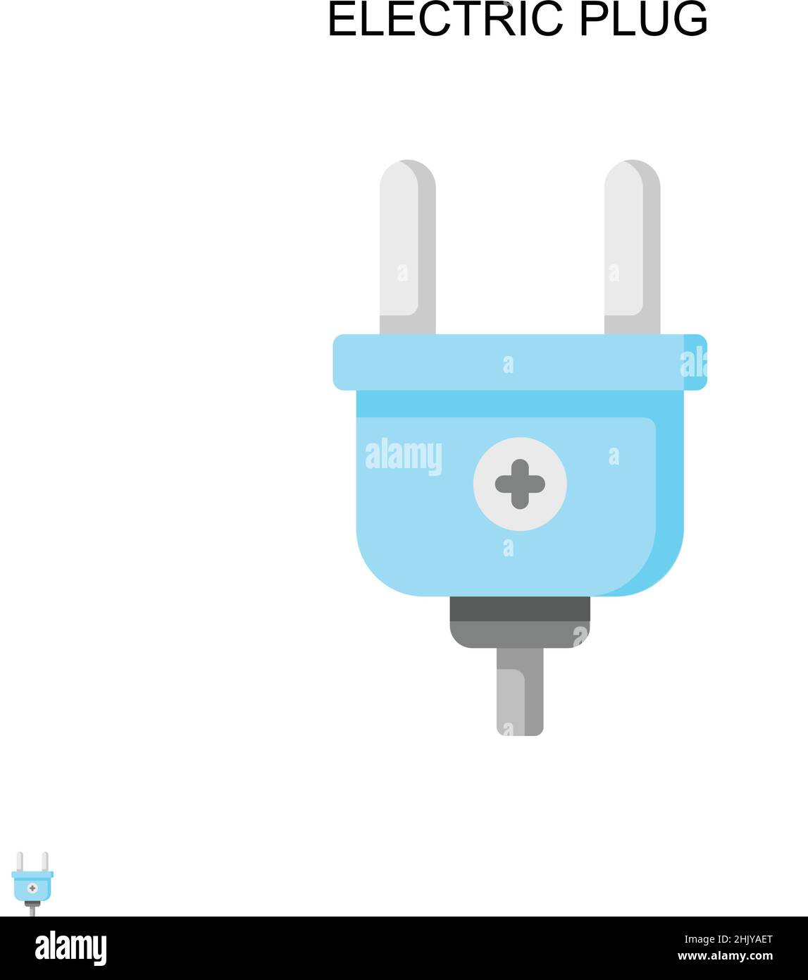 Electric plug Simple vector icon. Illustration symbol design template ...