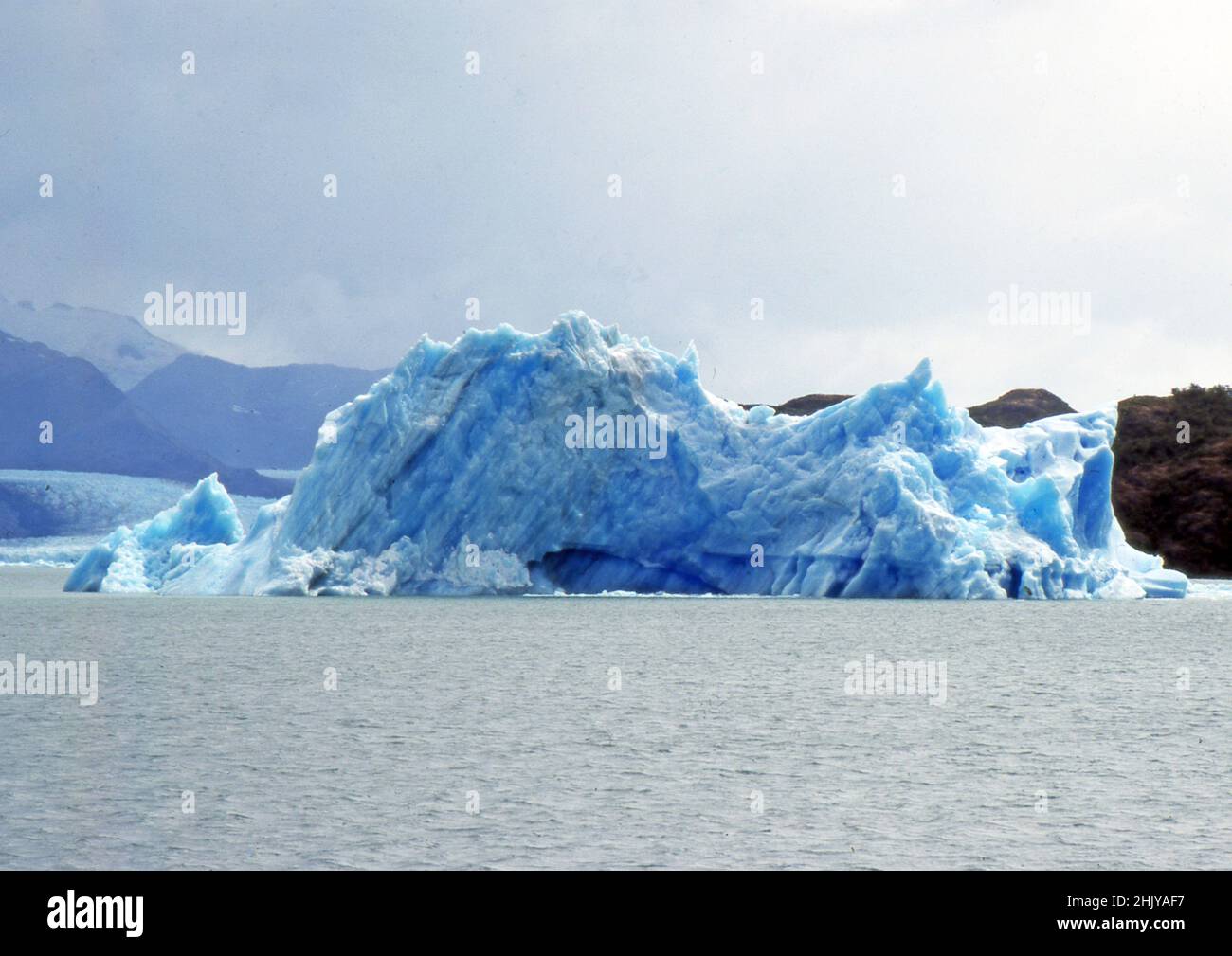 Patagonia Argentina, Iceberg in the Argentino Lake (scanned from ...