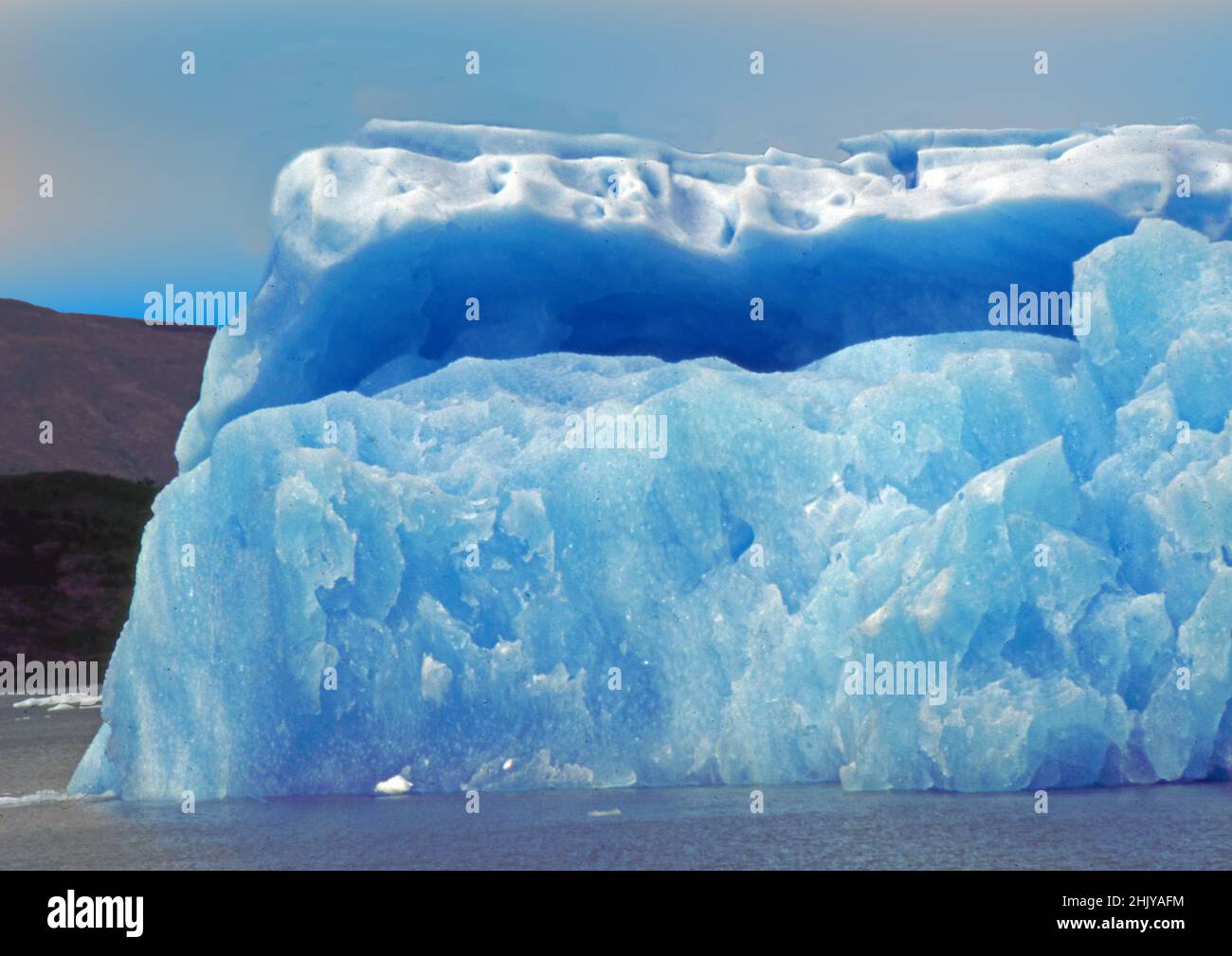 Patagonia Argentina, Iceberg in the Argentino Lake (scanned from ...