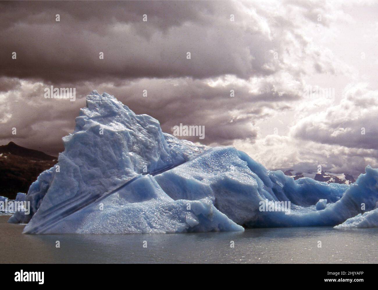 Patagonia Argentina, Iceberg in the Argentino Lake (scanned from ...