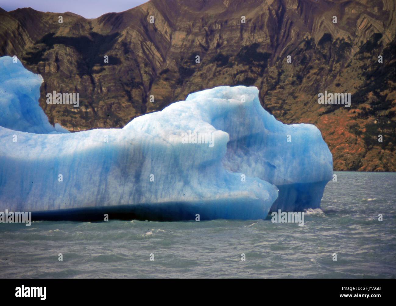 Patagonia Argentina, Iceberg in the Argentino Lake (scanned from ...