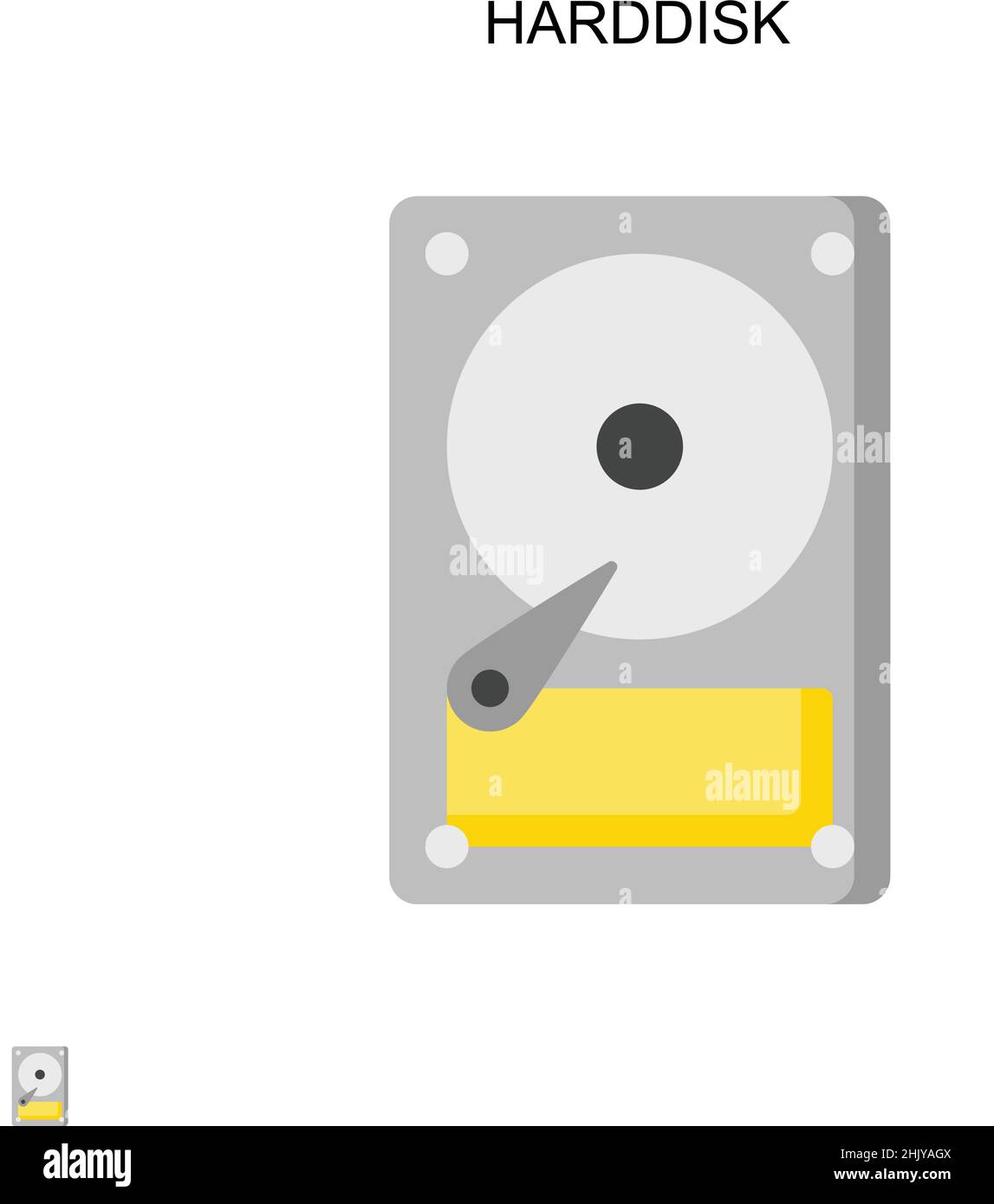 Harddisk Simple vector icon. Illustration symbol design template for ...