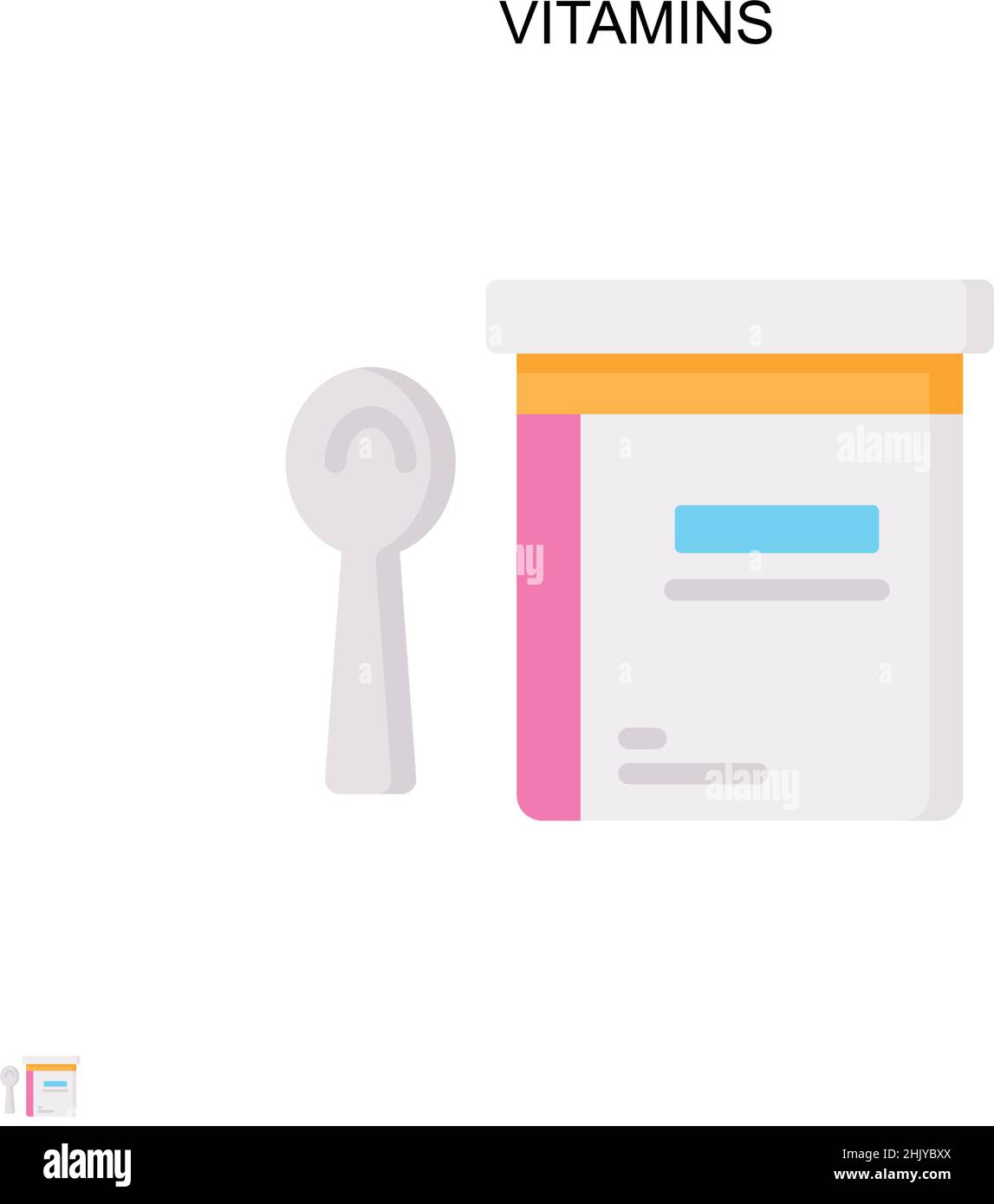 Vitamins Simple vector icon. Illustration symbol design template for ...