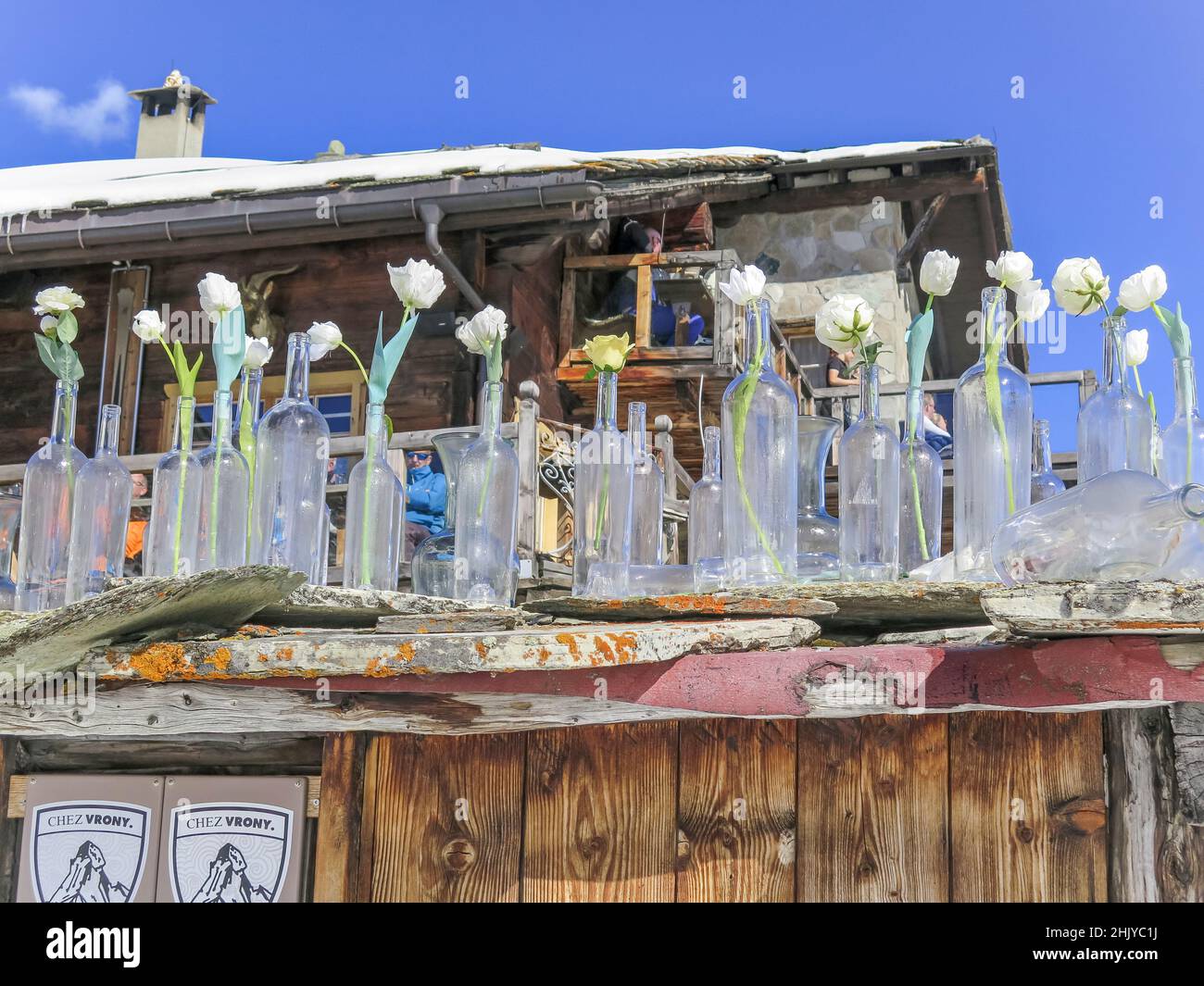 Restaurant Chez Vrony, Findeln, Zermatt, Wallis, Schweiz Stock Photo ...