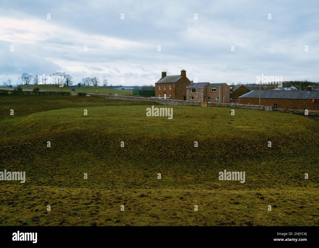 View NW of King Arthur's Round Table Neolithic henge monument, Cumbria ...
