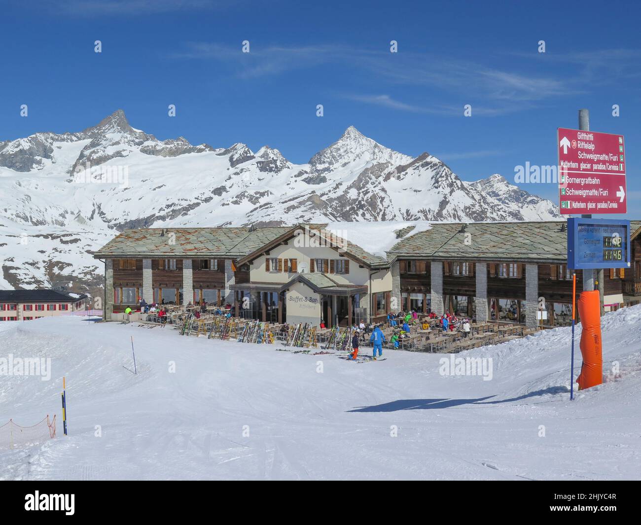 Berghütte Riffelberg, Zermatt, Wallis, Schweiz Stock Photo - Alamy