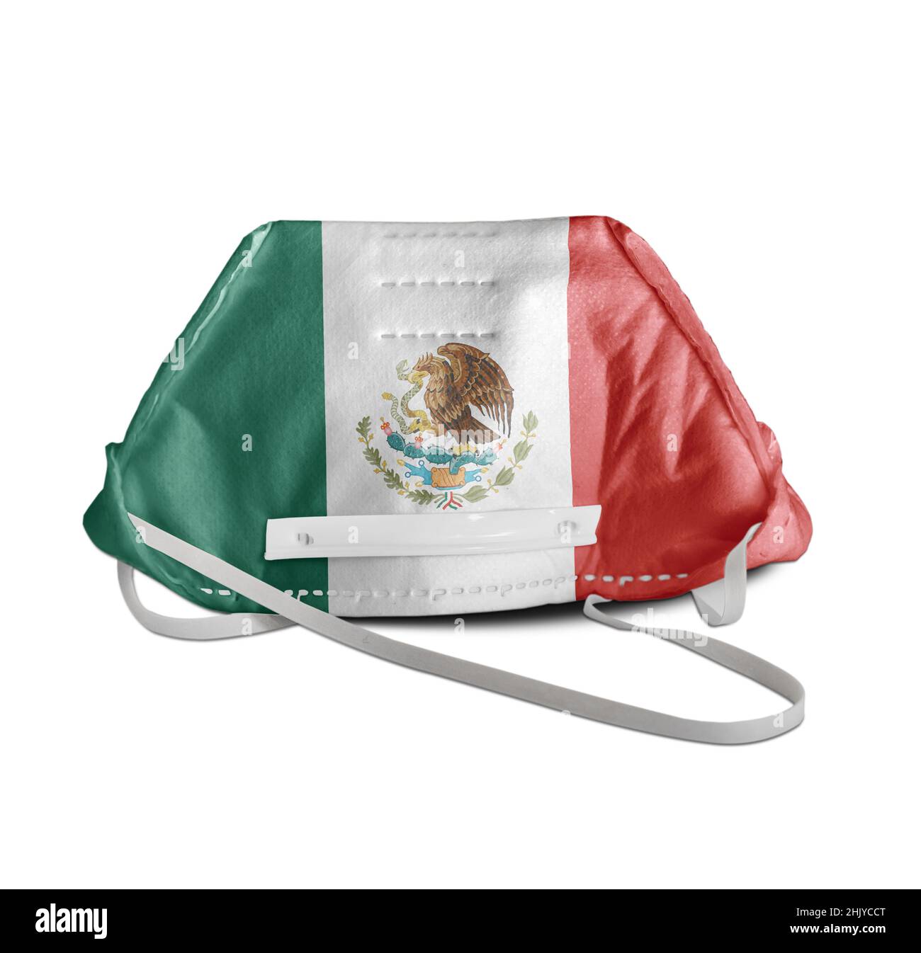 Mexico flag on anti pollution mask medical protection Stock Photo - Alamy