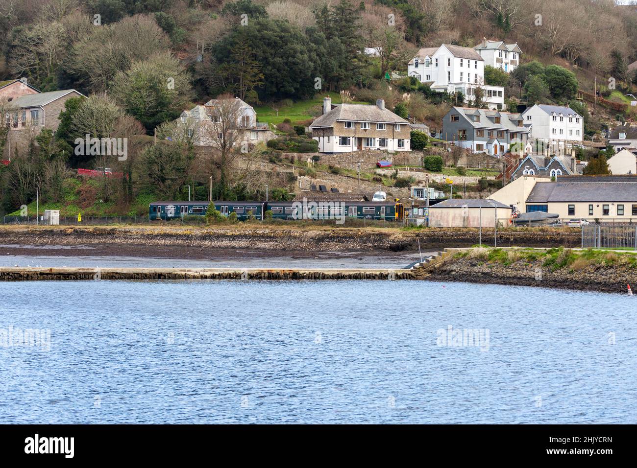 View over Millpool on a Sunny Winter's Day in Looe, Cornwall, UK Stock ...