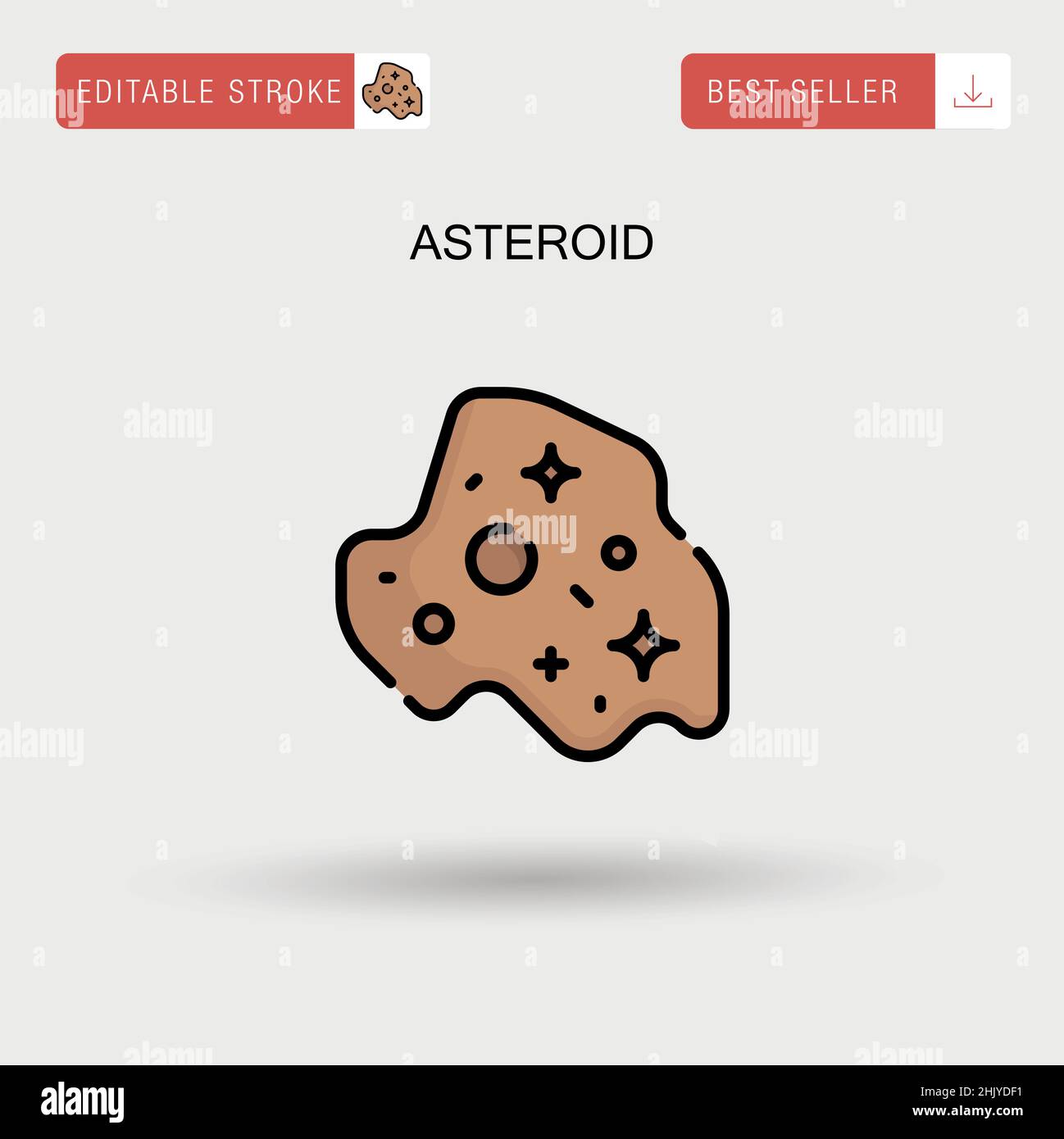 Asteroid Simple vector icon Stock Vector Image & Art - Alamy
