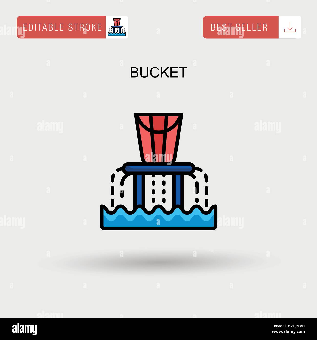 Bucket Simple Vector Icon Stock Vector Image And Art Alamy