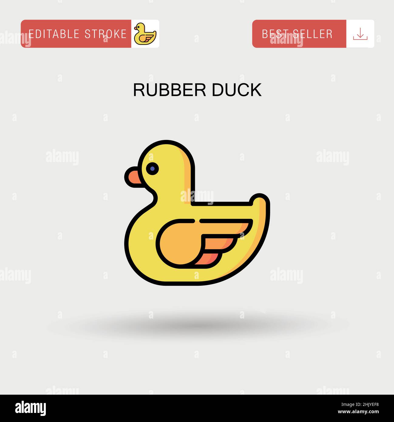 Rubber duck white background Stock Vector Images - Alamy
