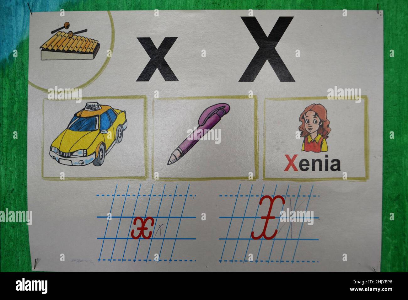Letters of the alphabet used in primary school to initiate written ...