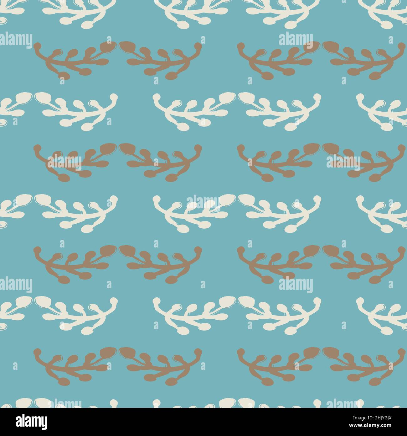 Gender neutral floral seamless vector background. Simple whimsical ...