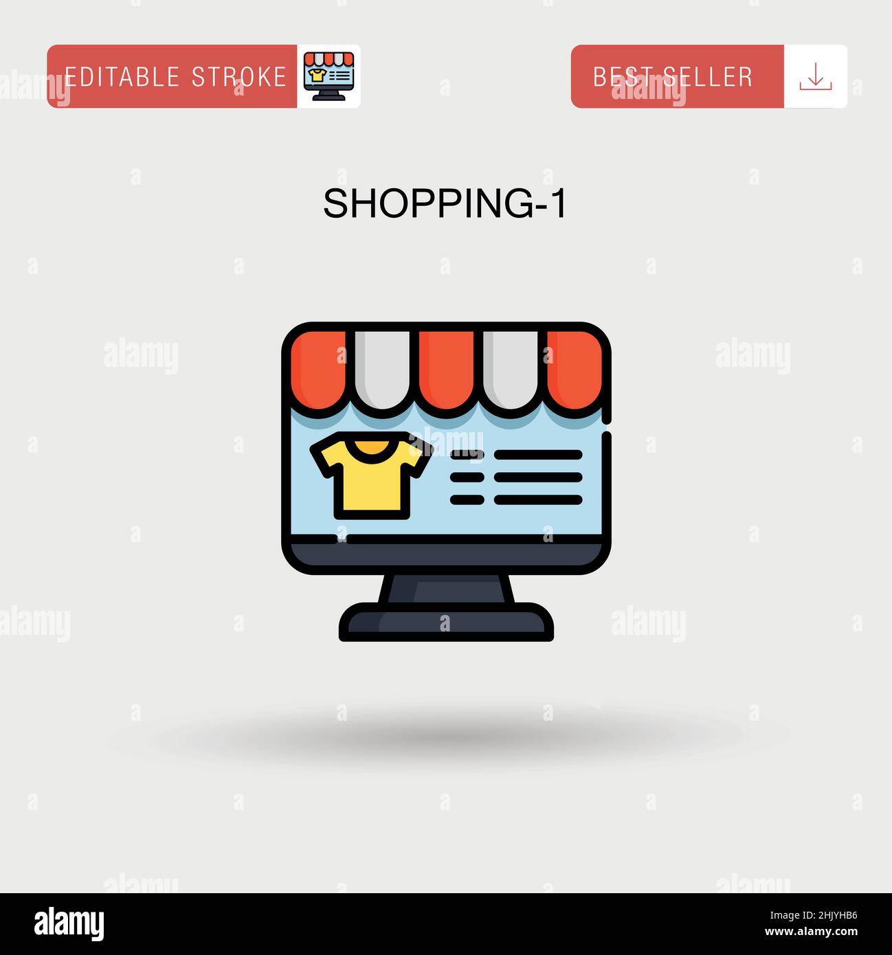 Shopping-1 Simple vector icon Stock Vector Image & Art - Alamy