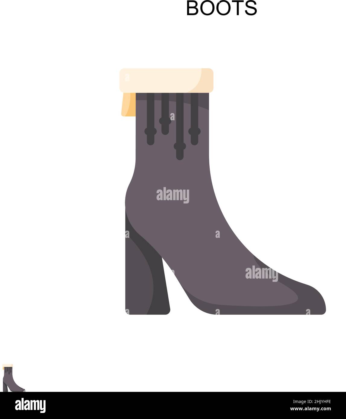 Boots Simple vector icon. Illustration symbol design template for web ...