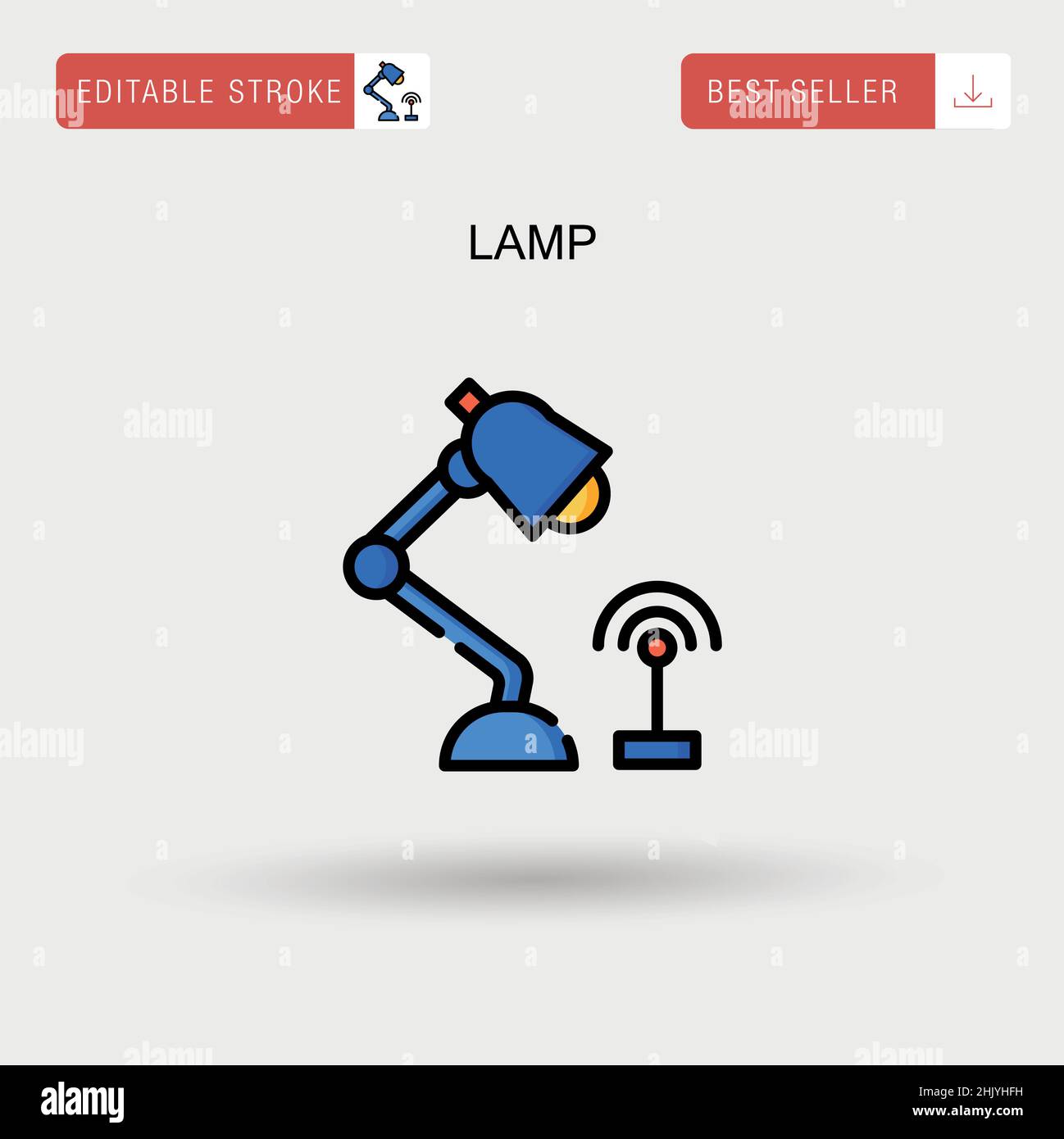 Lamp Simple vector icon Stock Vector Image & Art - Alamy