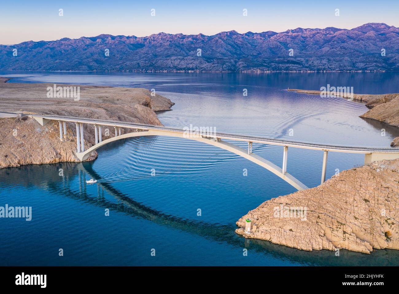 Bridge to island Pag Stock Photo - Alamy