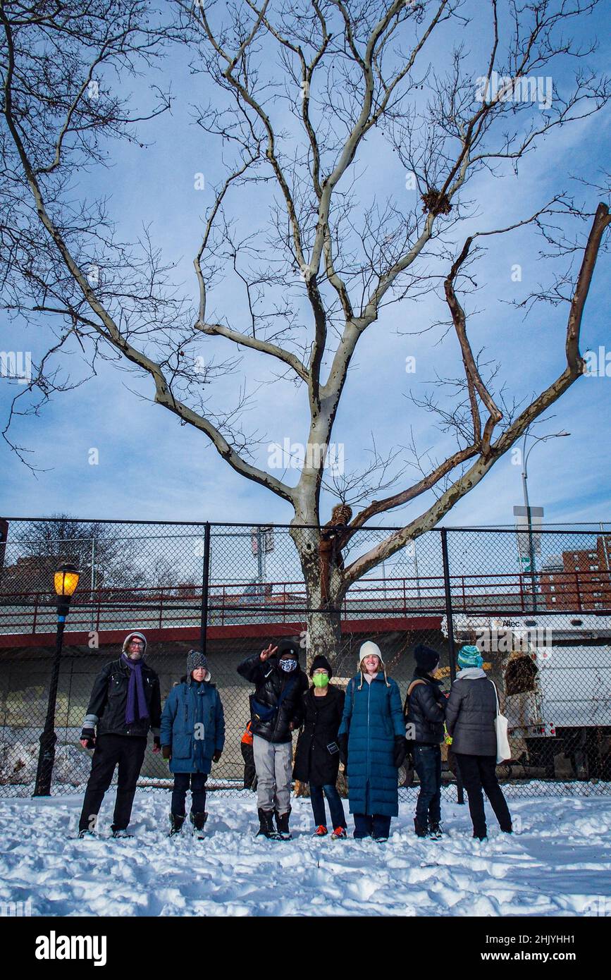 New York, New York, USA. 31st Jan, 2022. East River Park Protest ...
