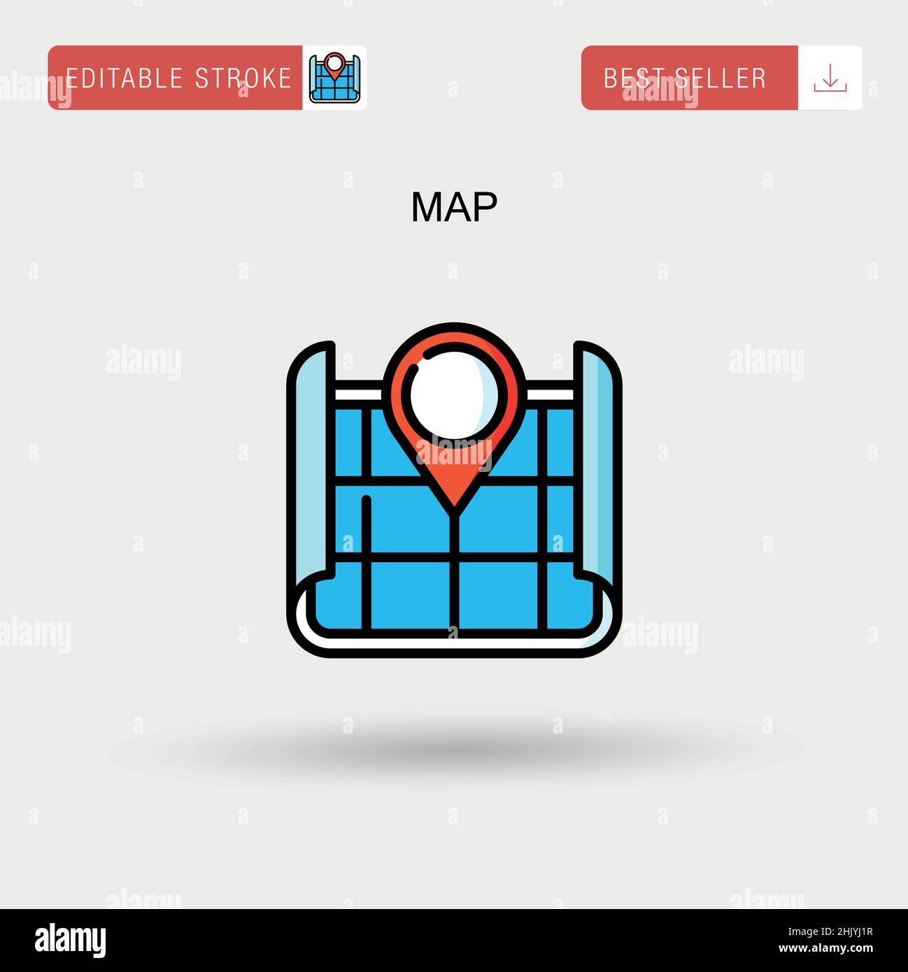 Map Simple vector icon Stock Vector Image & Art - Alamy