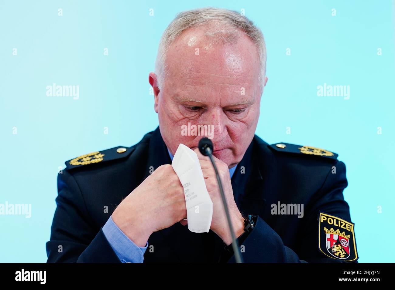 Kaiserslautern, Germany. 01st Feb, 2022. Michael Denne, police chief of ...