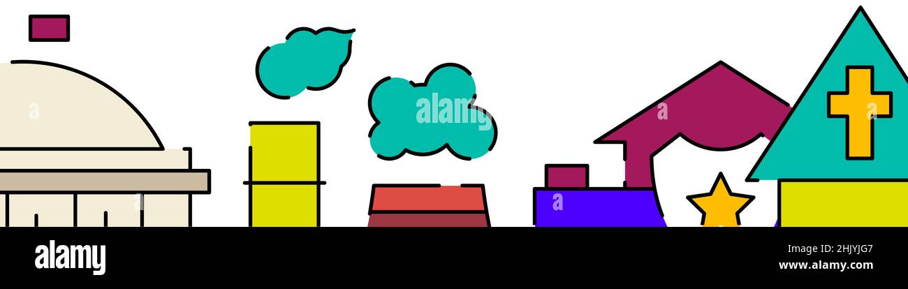 Cityscape, government building, CHP, police, church related horizontal ...