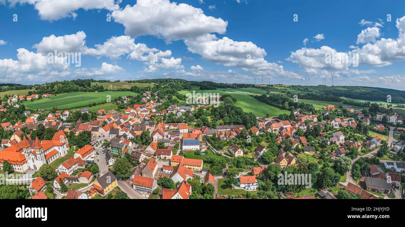 Aerial view to Heidenheim on Hahnenkamm Stock Photo - Alamy