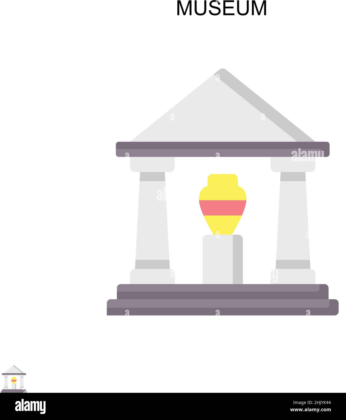 Museum Simple vector icon. Illustration symbol design template for web ...