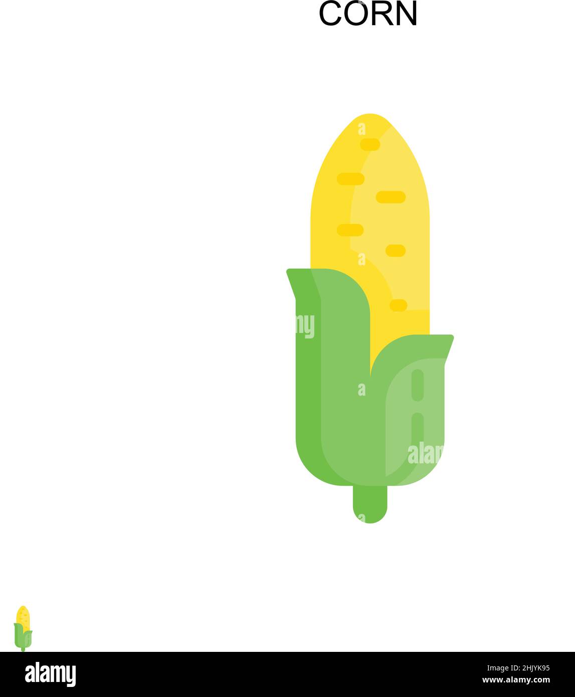 Corn Simple vector icon. Illustration symbol design template for web ...
