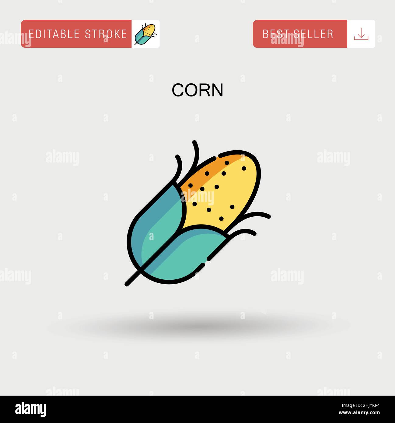 Corn Simple vector icon Stock Vector Image & Art - Alamy