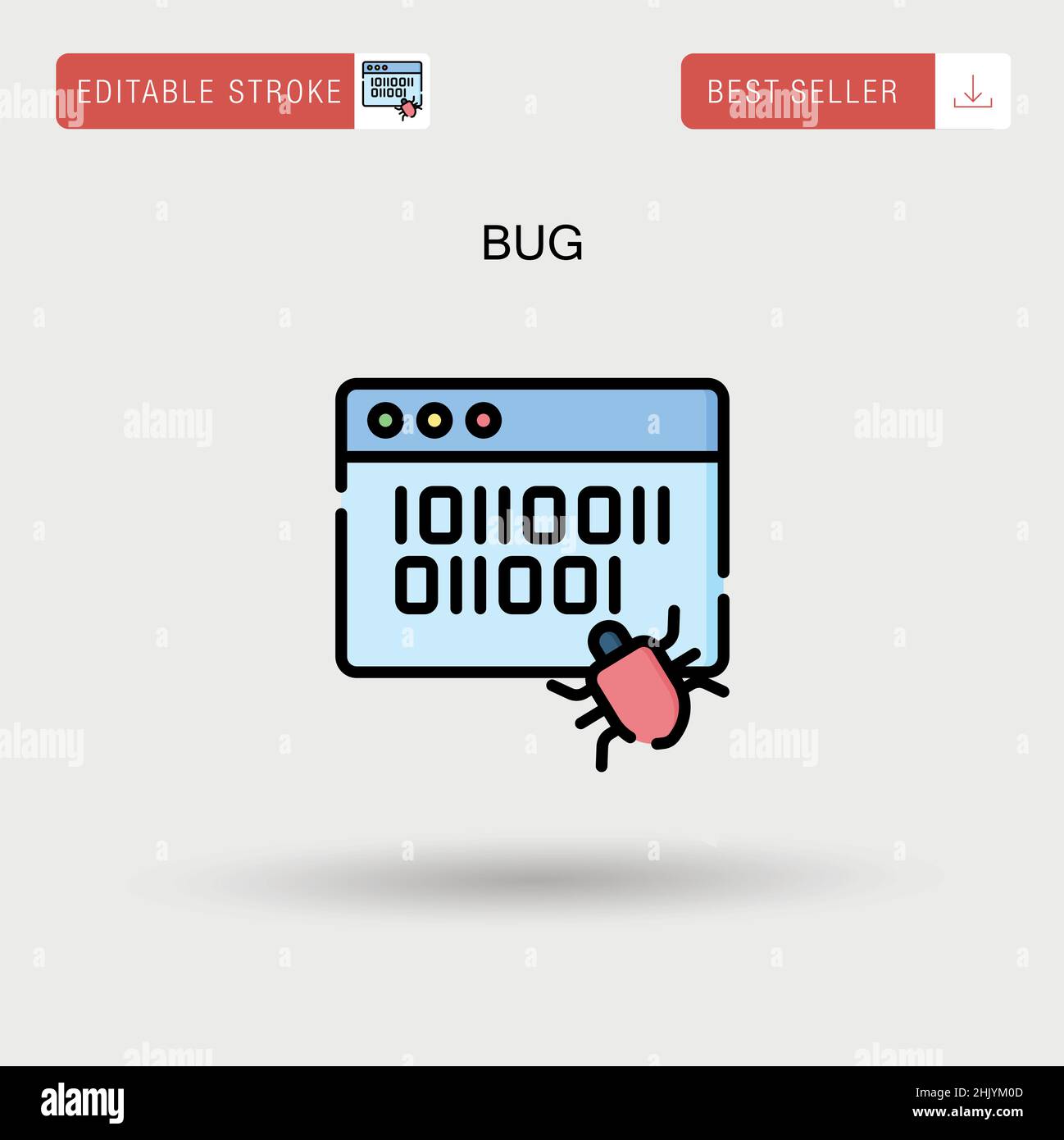 Bug Simple vector icon Stock Vector Image & Art - Alamy
