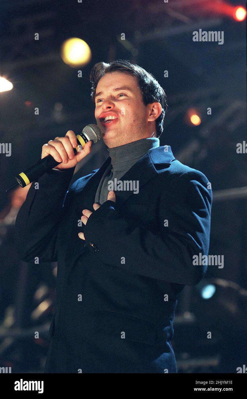 Boyzone in concert at Wembley Arena in London. 6th Dec 1999 Stock Photo ...
