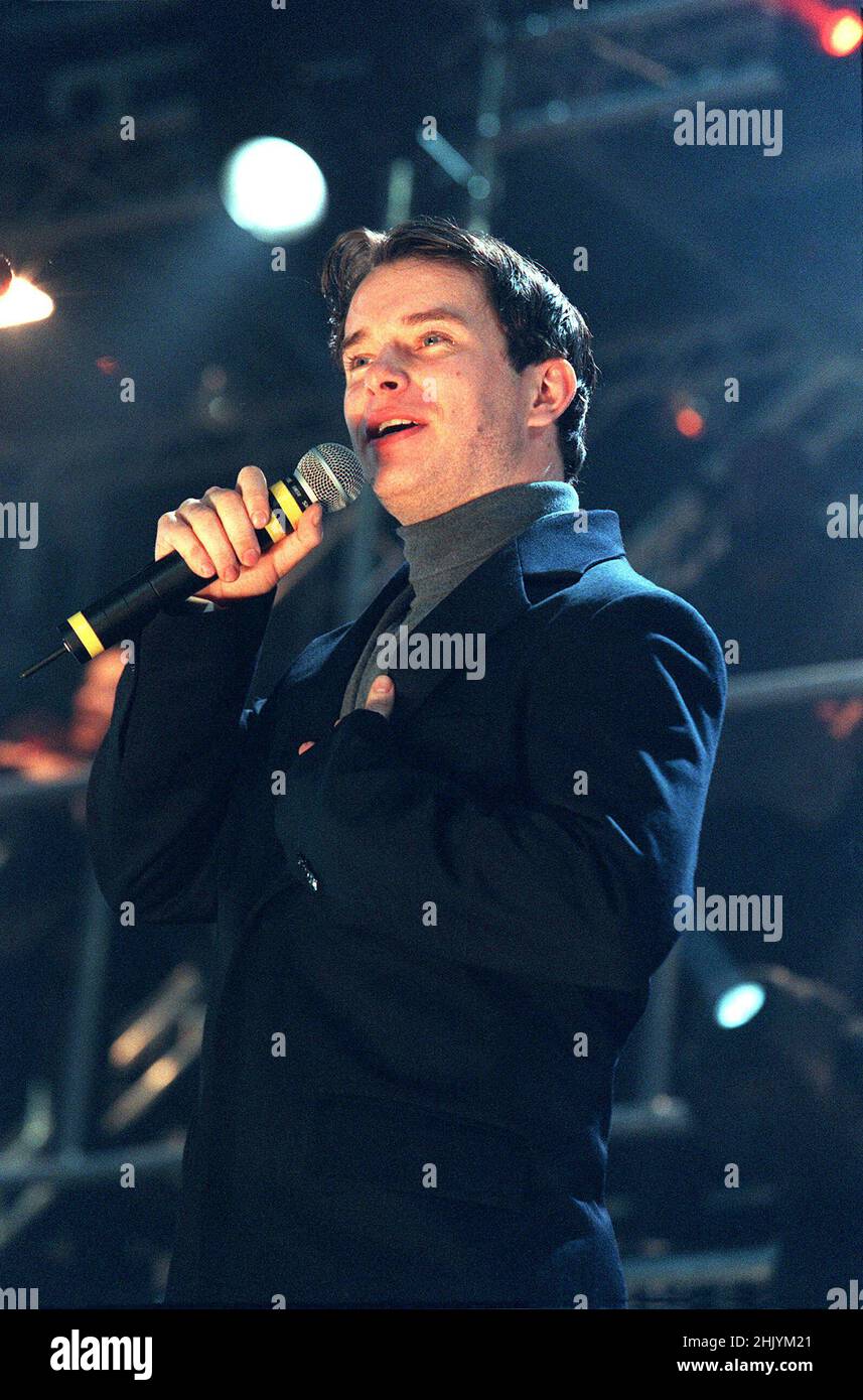 Boyzone in concert at Wembley Arena in London. 6th Dec 1999 Stock Photo ...