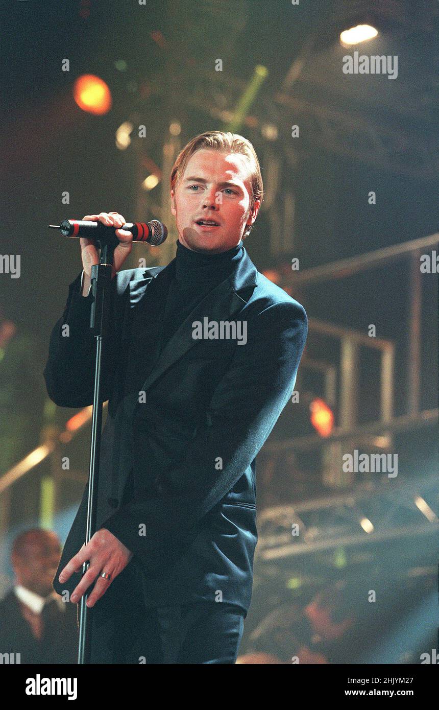 Boyzone in concert at Wembley Arena in London. 6th Dec 1999 Stock Photo ...