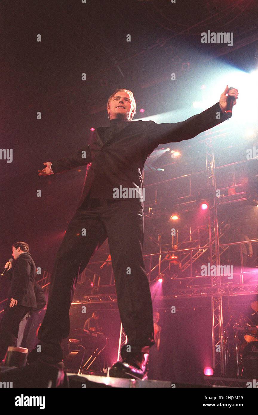 Boyzone in concert at Wembley Arena in London. 6th Dec 1999 Stock Photo ...