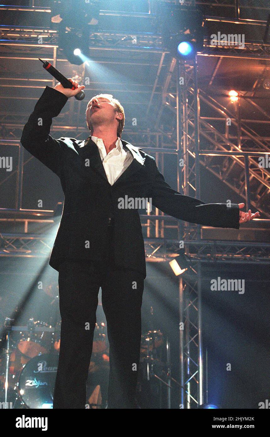 Boyzone in concert at Wembley Arena in London. 6th Dec 1999 Stock Photo ...