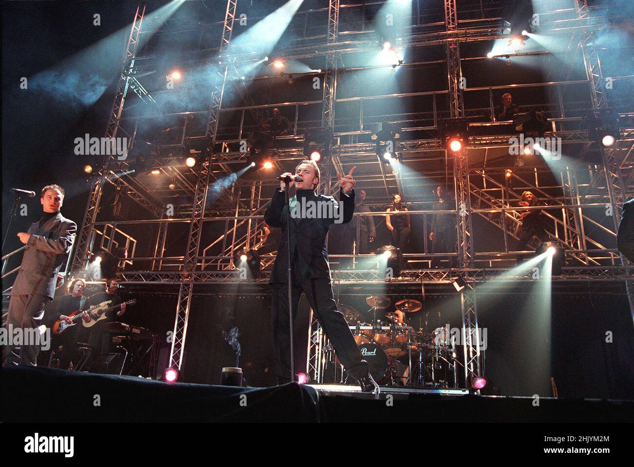 Boyzone in concert at Wembley Arena in London. 6th Dec 1999 Stock Photo ...