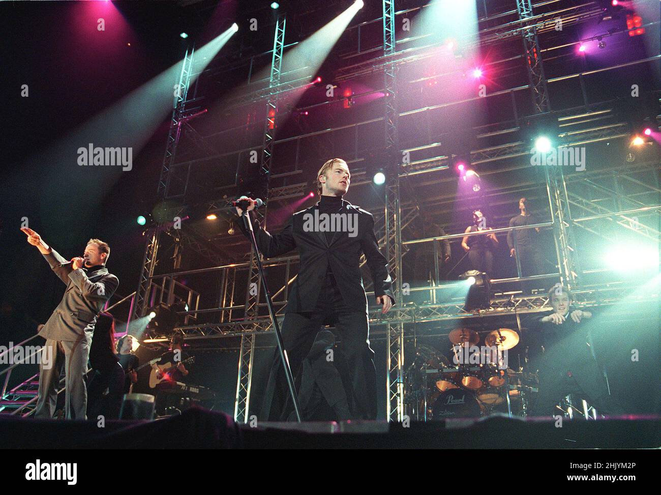 Boyzone in concert at Wembley Arena in London. 6th Dec 1999 Stock Photo ...
