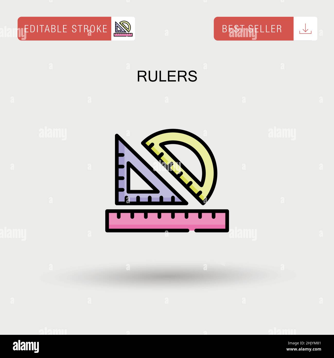 Rulers Simple vector icon Stock Vector Image & Art - Alamy