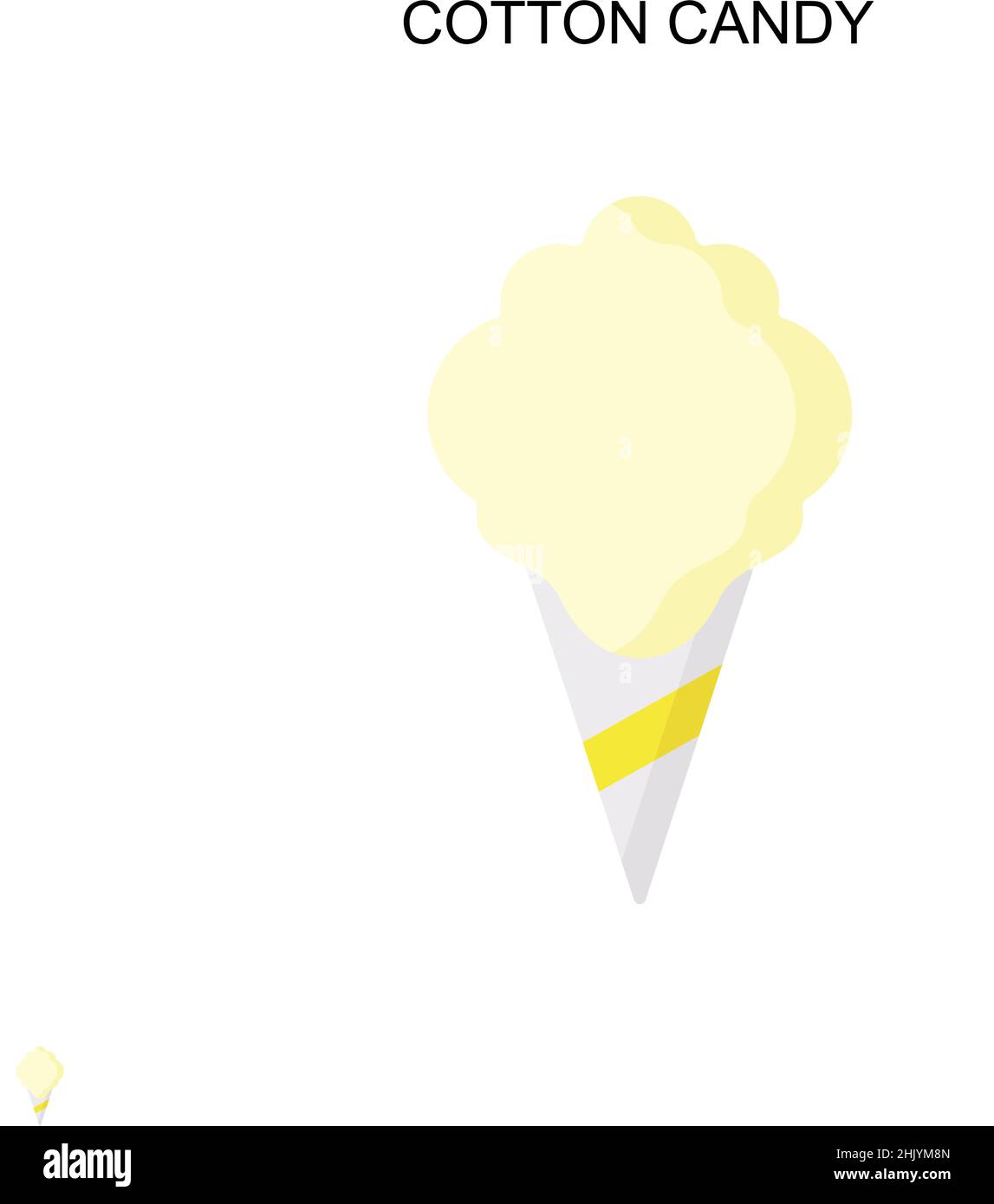 Cotton candy Simple vector icon. Illustration symbol design template ...