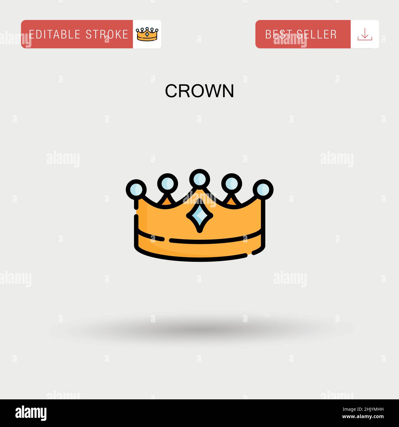 Crown Simple vector icon Stock Vector Image & Art - Alamy