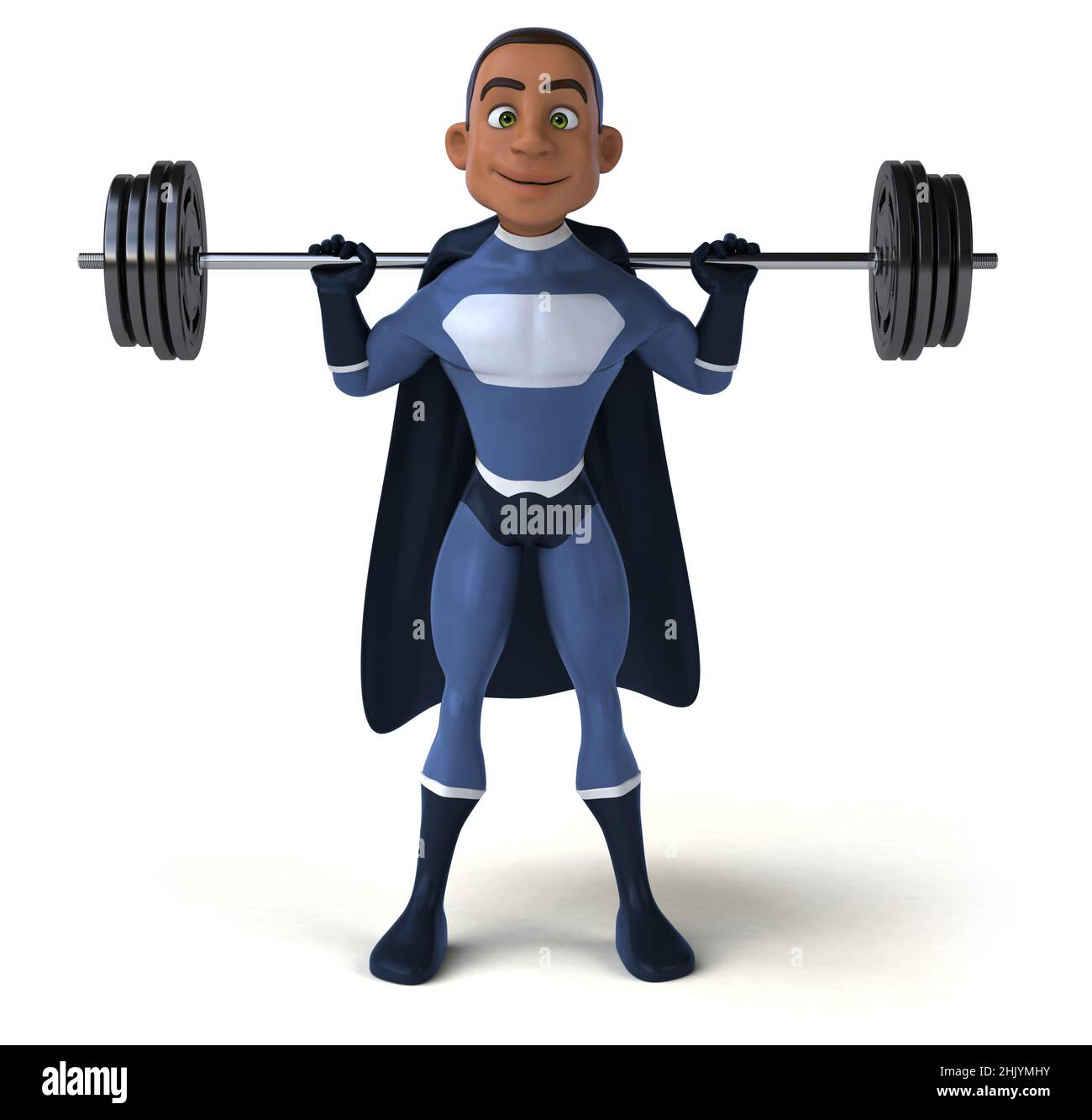 Fun 3D illustration of a cartoon superhero Stock Photo - Alamy