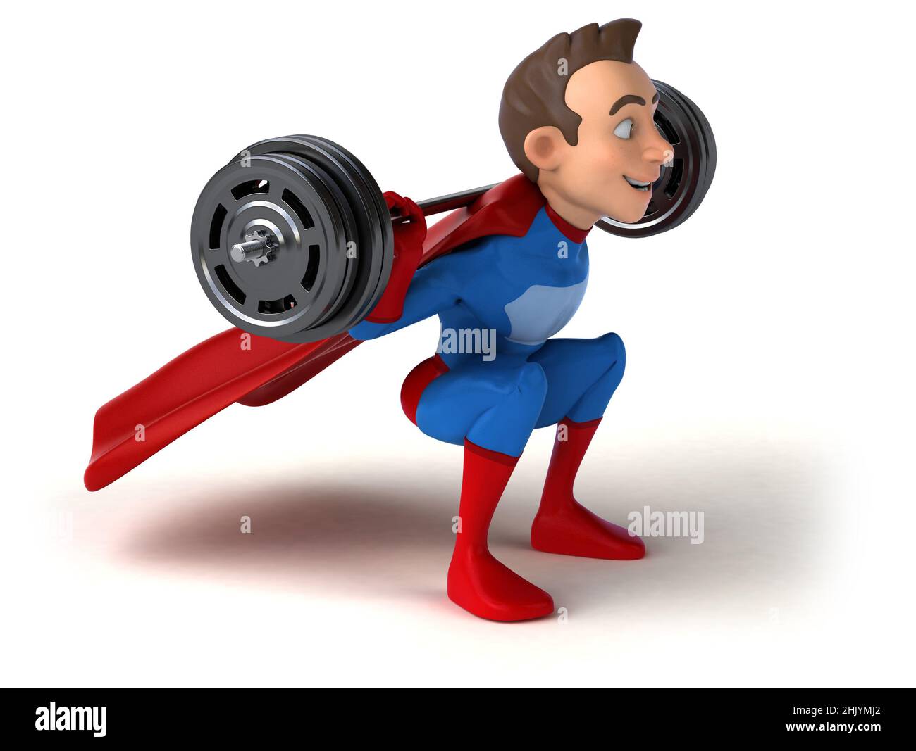 Fun 3D illustration of a cartoon superhero Stock Photo - Alamy