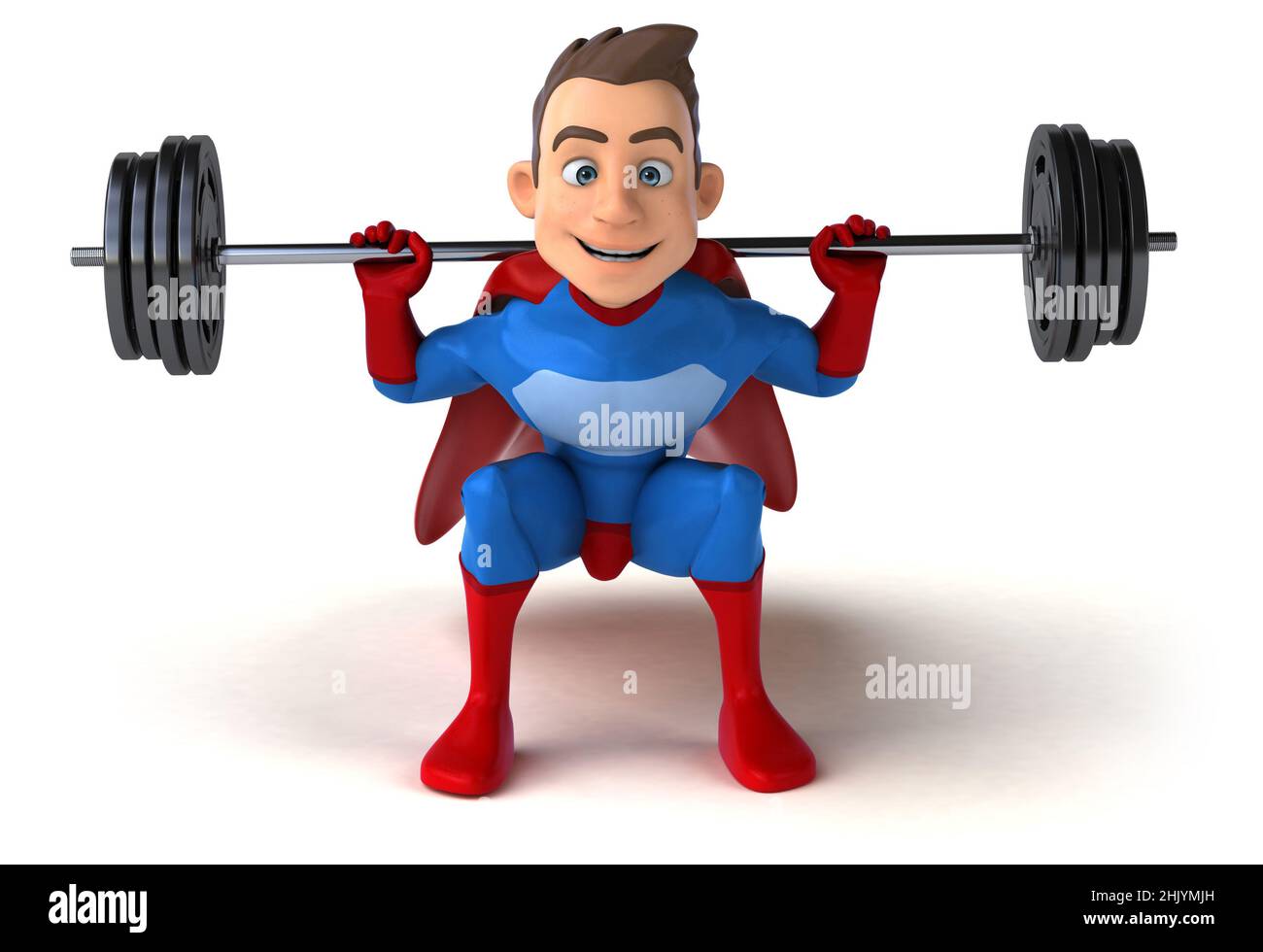 Fun 3D illustration of a cartoon superhero Stock Photo - Alamy