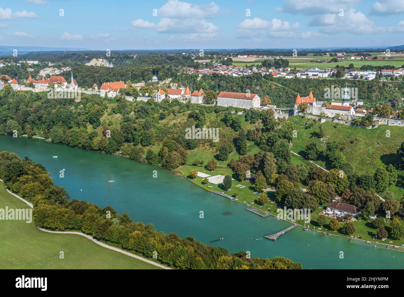 Burghausen castle aerial hi-res stock photography and images - Alamy