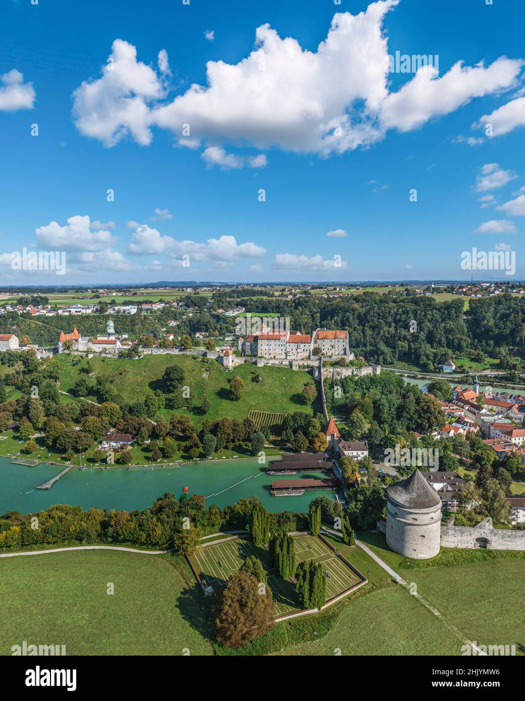 Burghausen castle aerial hi-res stock photography and images - Alamy