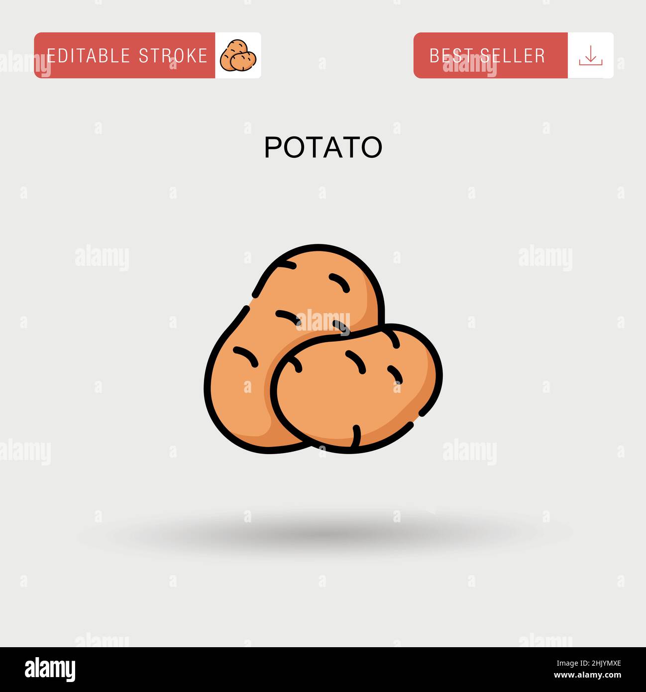 Potato Simple vector icon Stock Vector Image & Art - Alamy