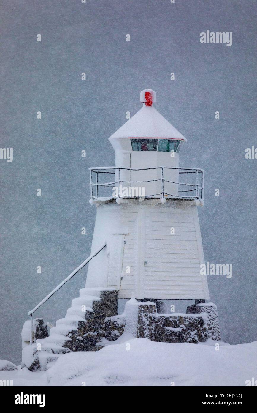 Laukvik lighthouse, Lofoten Islands, Norway Stock Photo - Alamy
