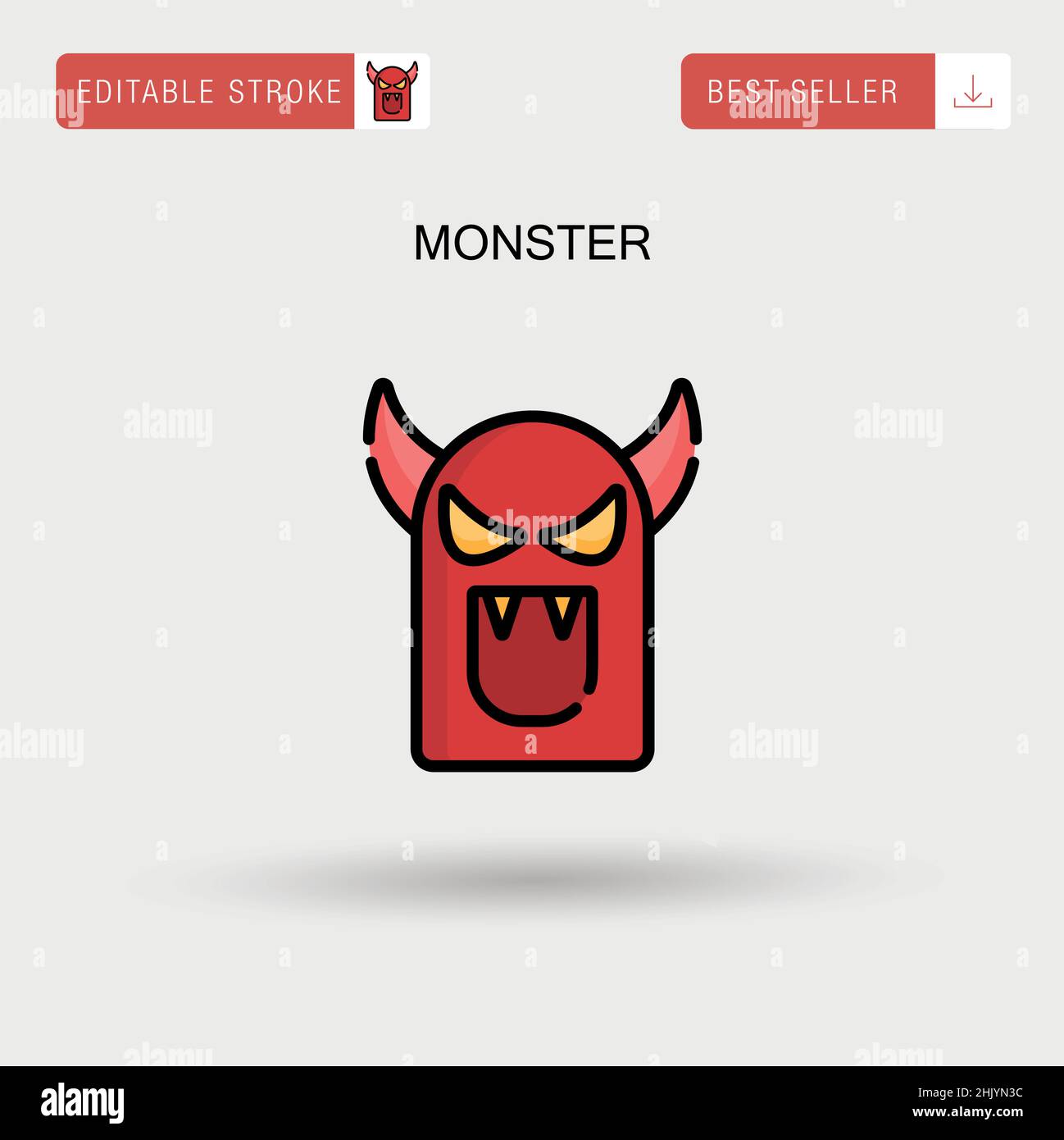 Monster Simple vector icon Stock Vector Image & Art - Alamy