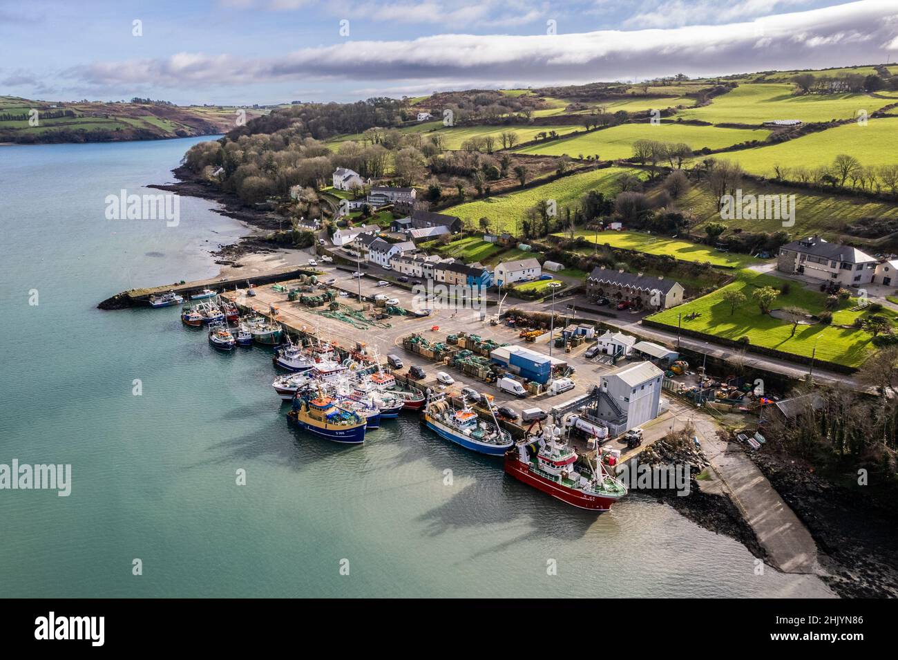 Union Hall, West Cork, Ireland. 1st Feb, 2022. Keelbeg Pier in Union ...